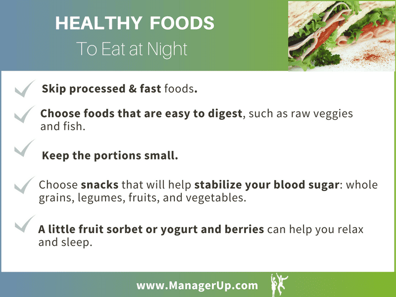 Healthy Foods to Eat at Night to Have Energy in the Morning - ManagerUp